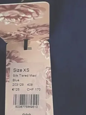 Phase Eight | Dresses | Phase Eight Nwt Blue Silk Tiered Maxi Dress Xl ...